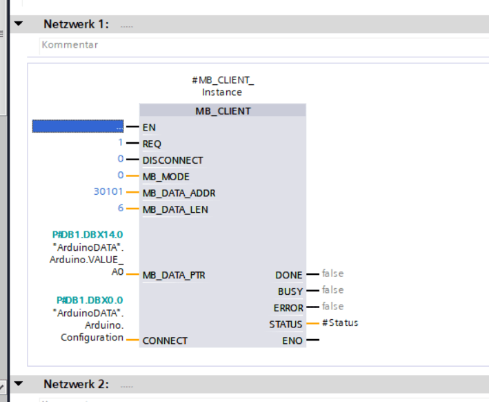 1.3 Programmieren in TIA-Portal: MB_Client ausfüllen
